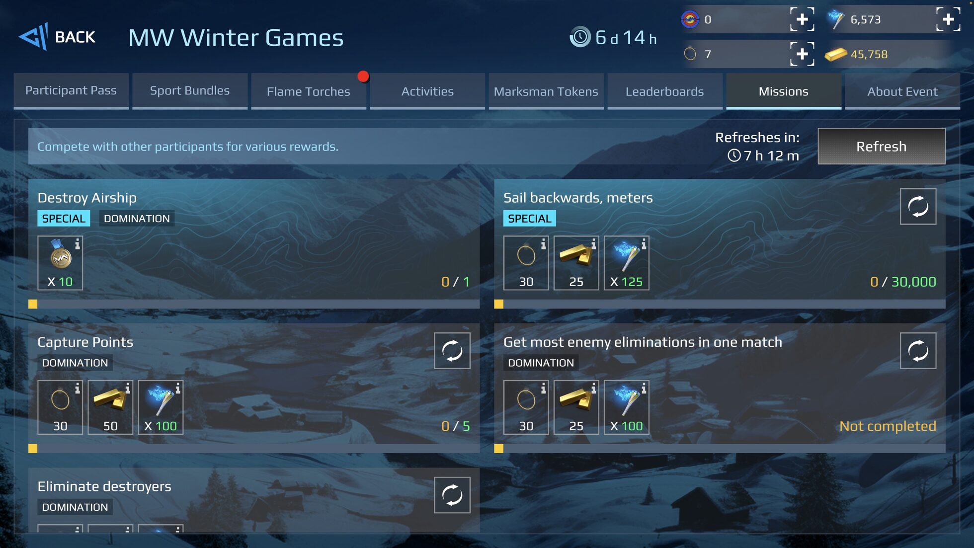 Winter Games event guide – MW Stats